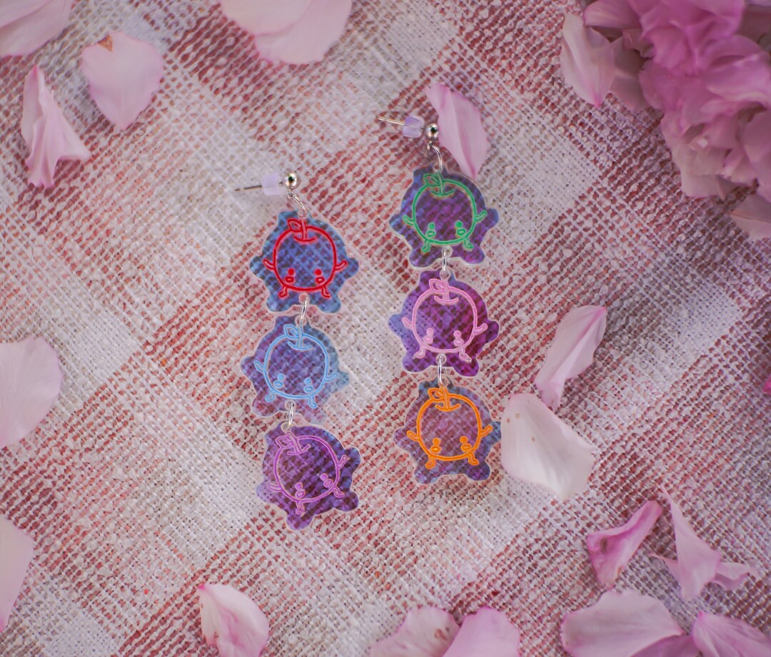 Jumimo Stardew Valley Iridescent Rainbow Trio Earrings - Etsy