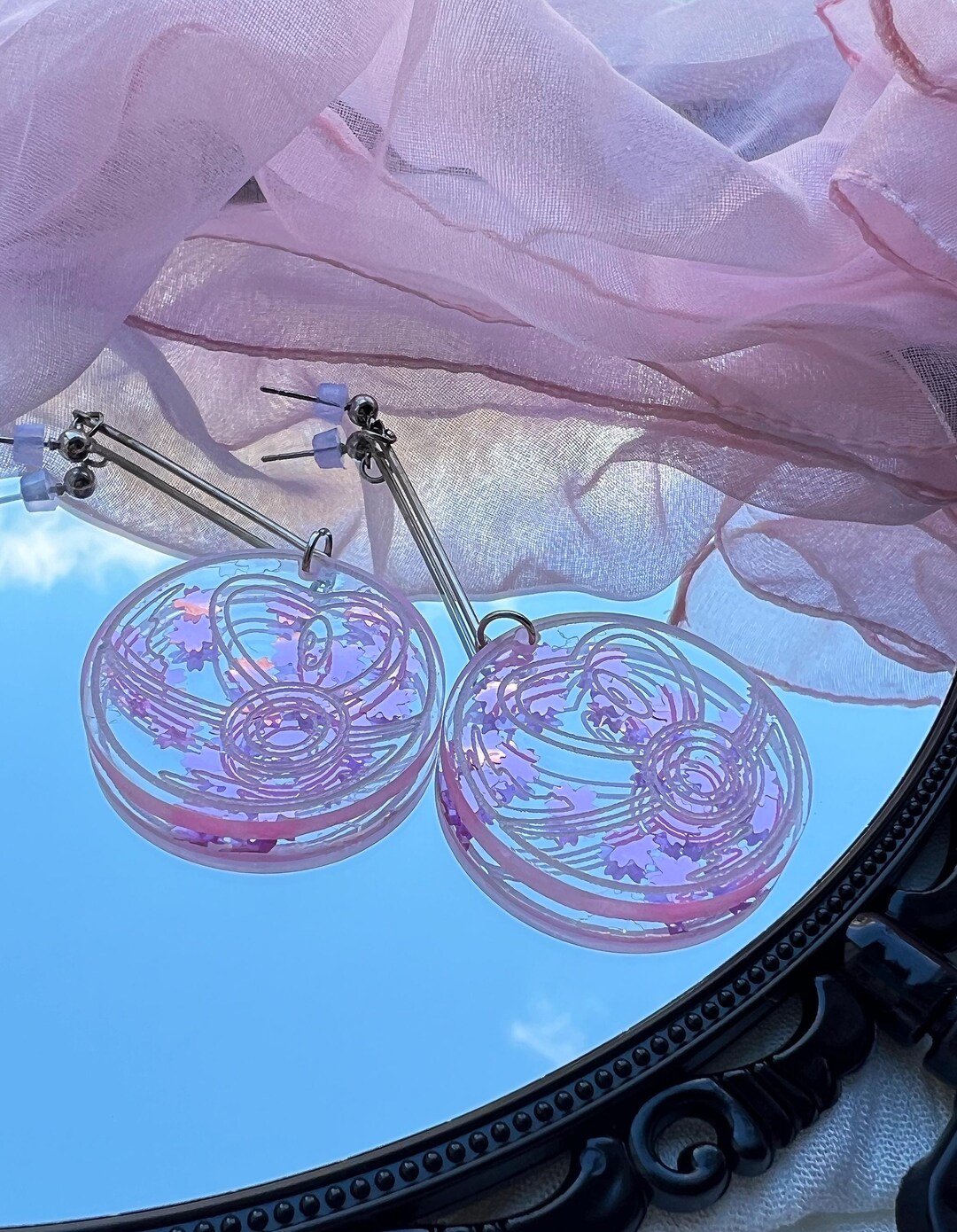 Pokemon Loveball Pokeball Sakura Cherry Blossom Confetti Acrylic Dangle ...