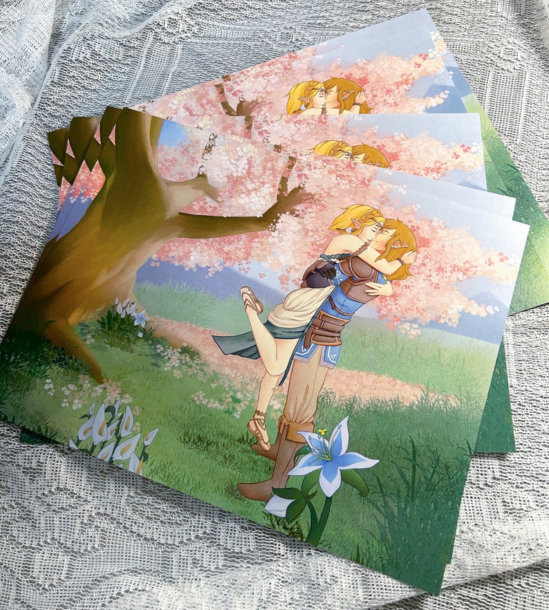 Zelda & Link Art Print: Tears of the Kingdom, Zelink Good Ending - Etsy