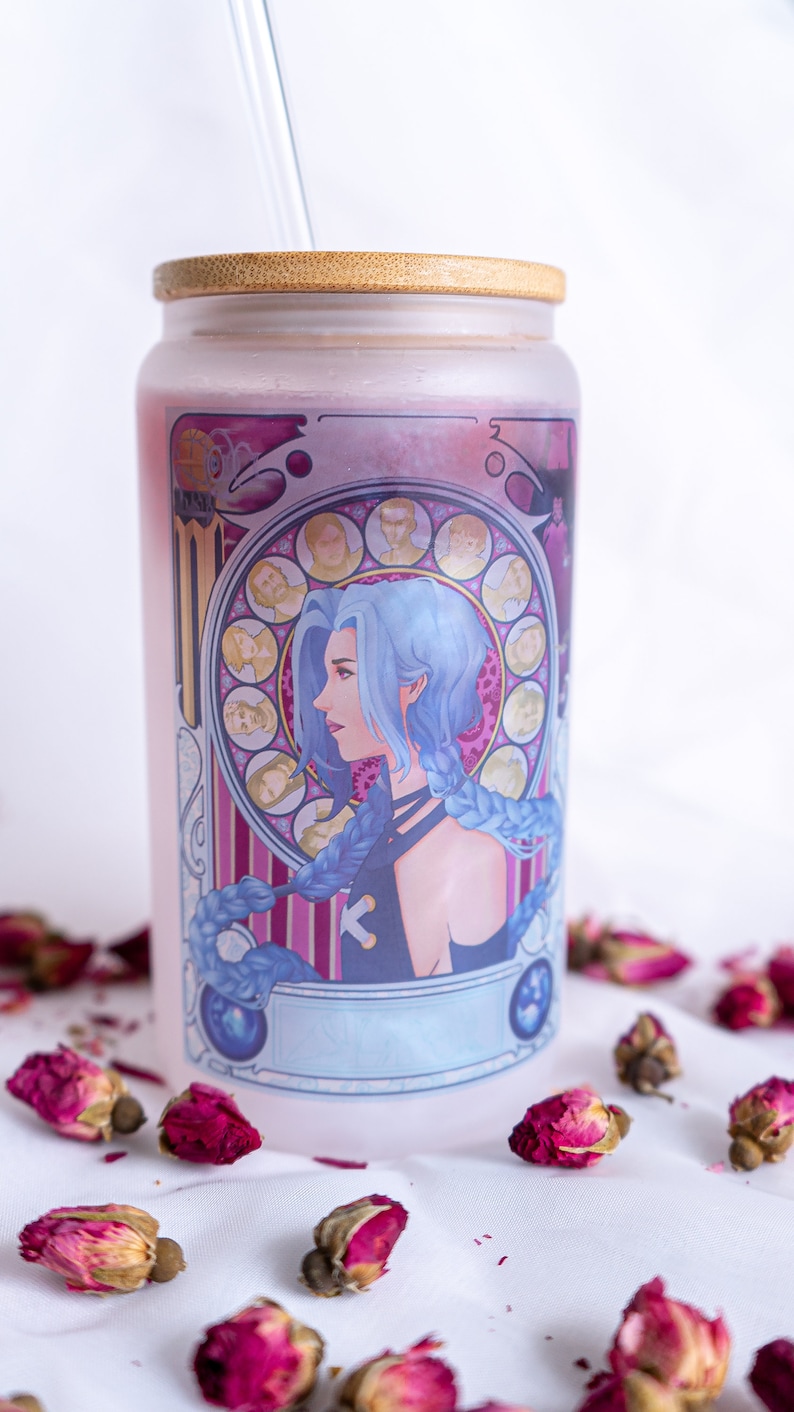 Jinx Arcane League of Legends Art Nouveau Alphonse Mucha Frosted ...
