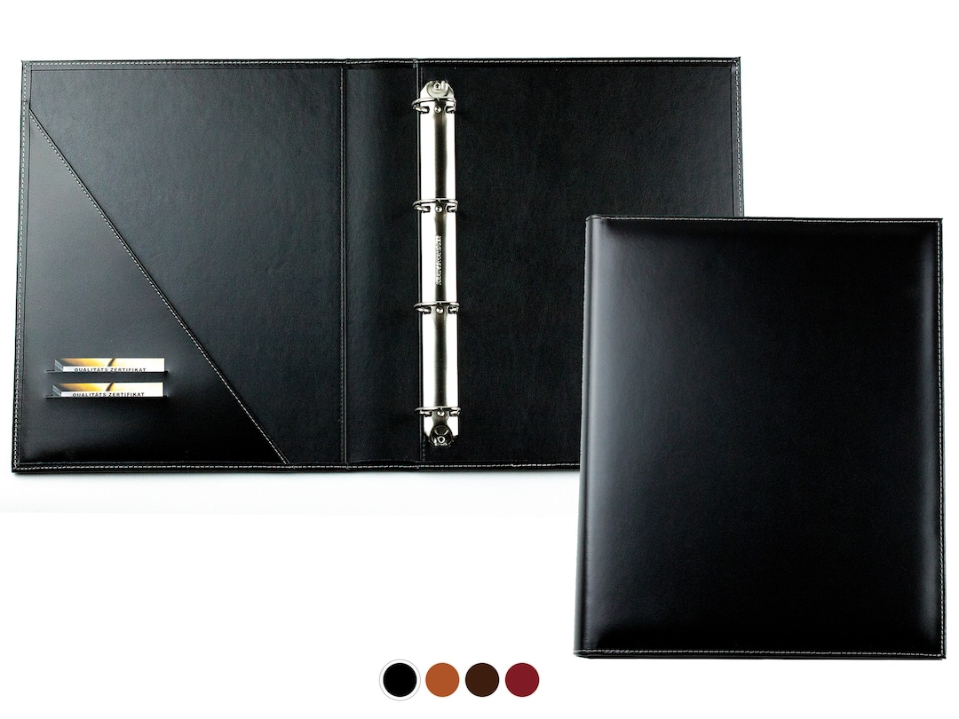 Personalisierbare Dokumentenmappe DIN A4 Premium Cambridge Top Grain ...