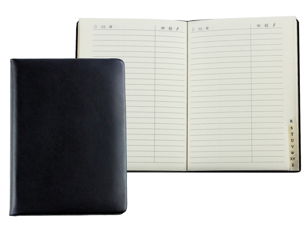 Address Book DIN A6 Bound With A-Z Register Premium Leather - Etsy UK