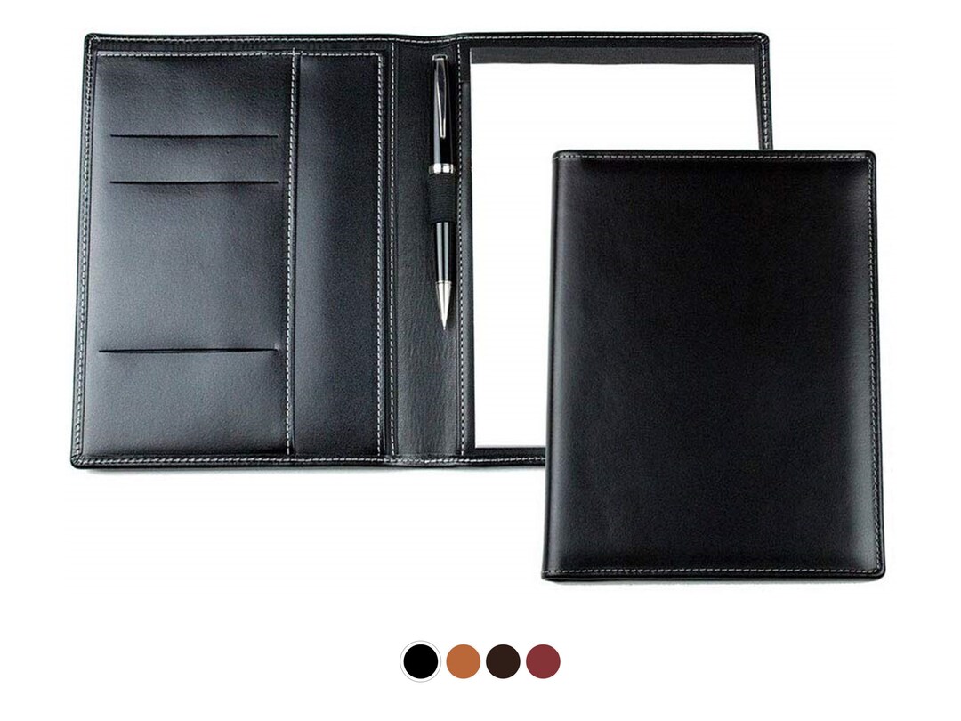 Personalizable Writing Case DIN A5 Premium Leather, Elegant Business ...