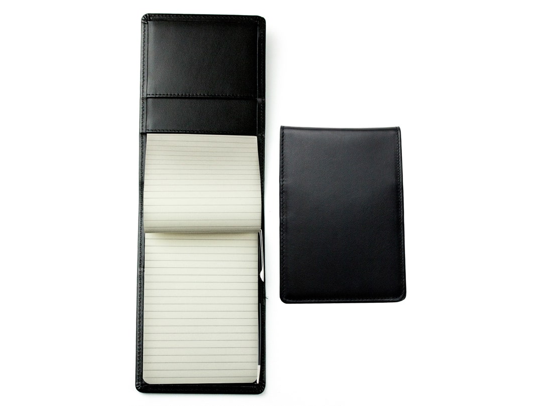 Personalisierbares Notizblock Etui DIN A6 Premium Leder, Reporterblock ...