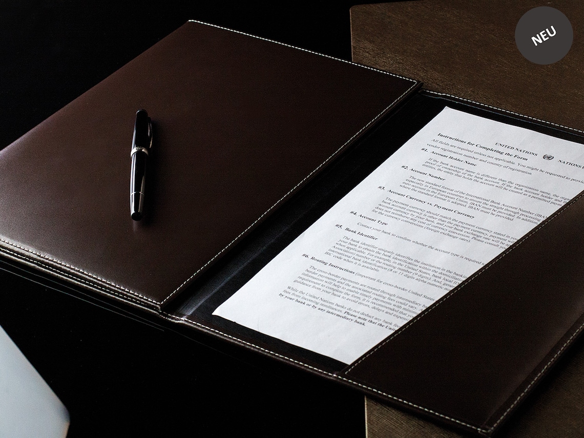 Contract and certificate folder with 3 compartments DIN A4 | Etsy