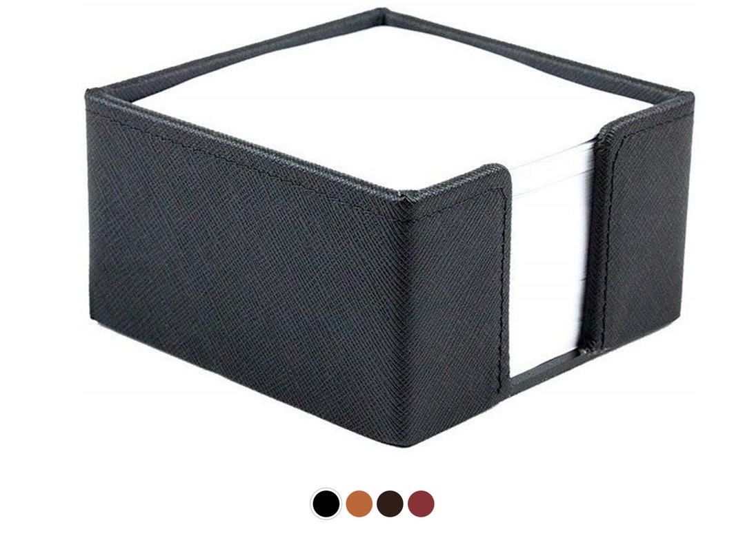 Note Box Saffiano Imitation Leather in Black, Brown, Red, Note Holder ...