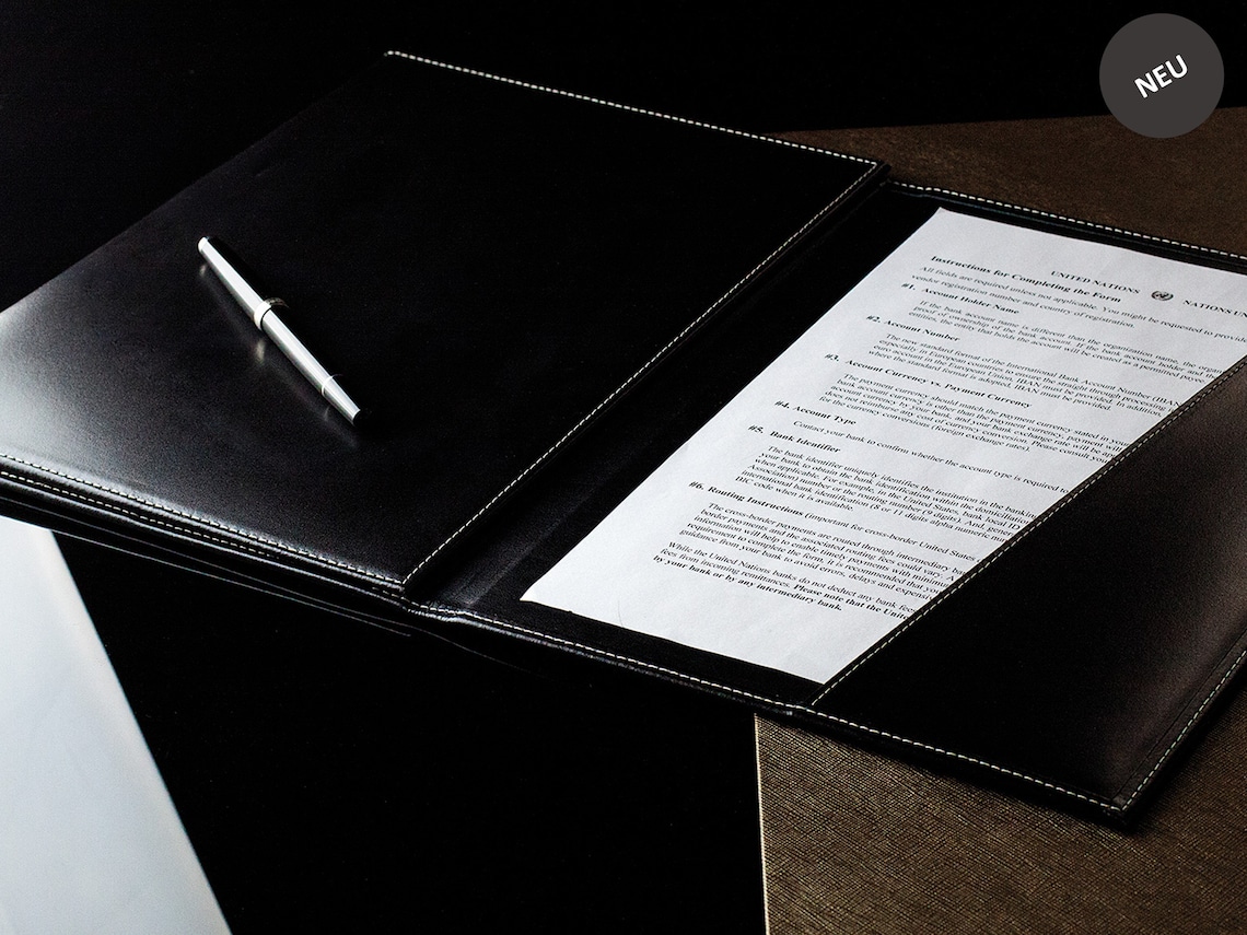 Contract and Certificate Folder With 3 Compartments DIN A4 - Etsy