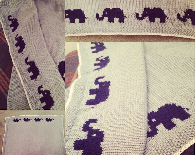 Elephant Baby Blanket, Knitting Pattern - Etsy Canada