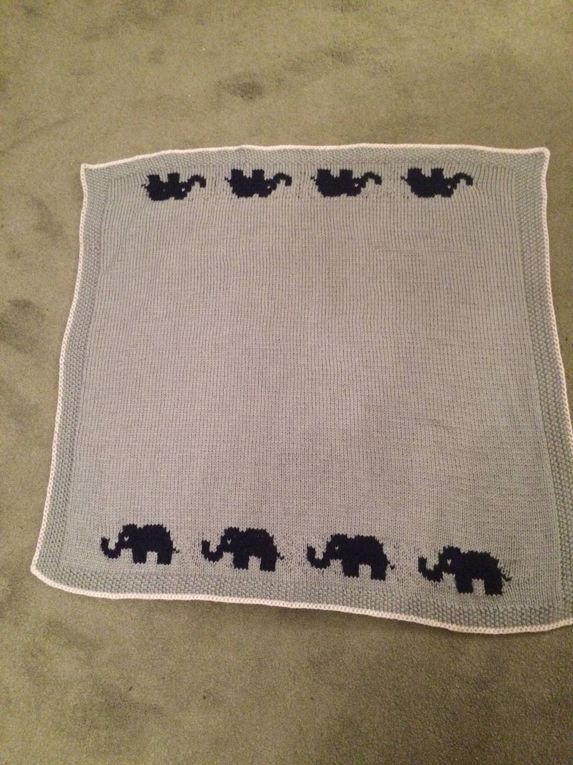 Baby Elephant Blanket Knitting Pattern - Etsy