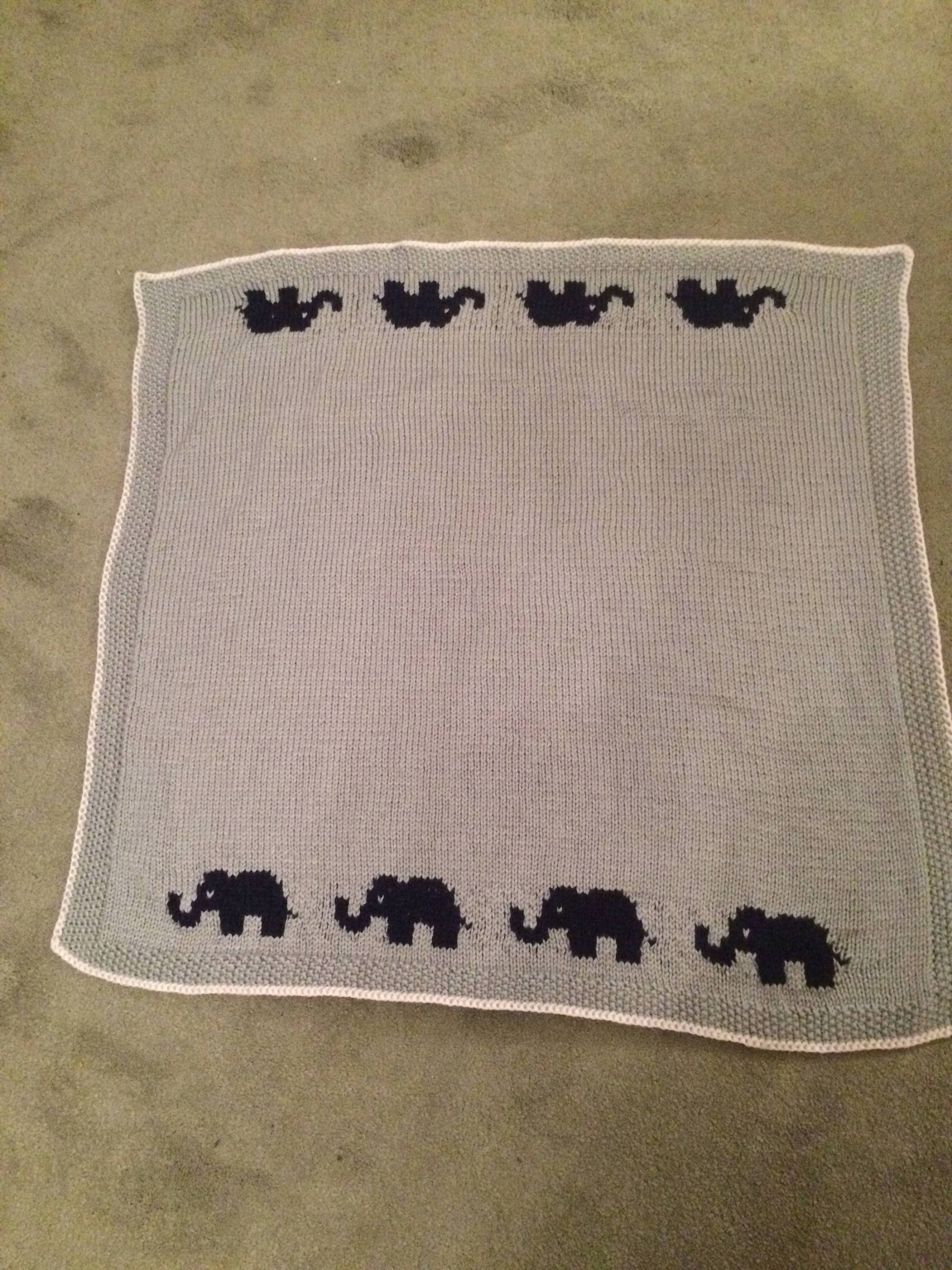 Baby Elephant Blanket Knitting Pattern - Etsy
