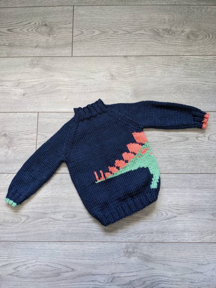 Kids Dino Sweater Knitting Pattern - Etsy