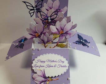 Exploding Birthday Card With Butterflies | Etsy