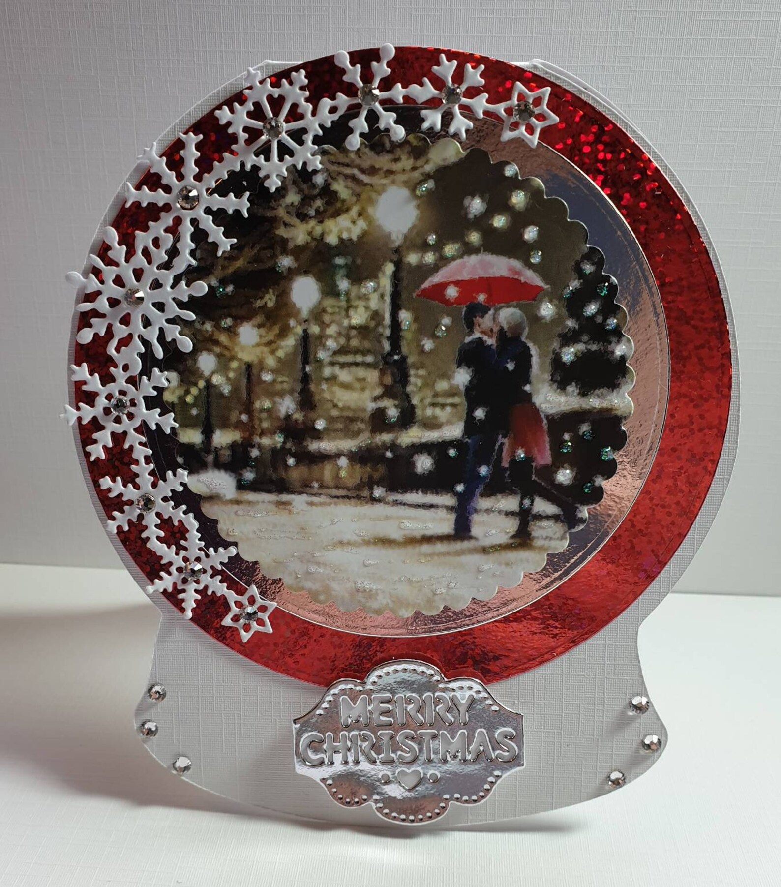 Beautiful Christmas Snow Globe Card - Etsy UK