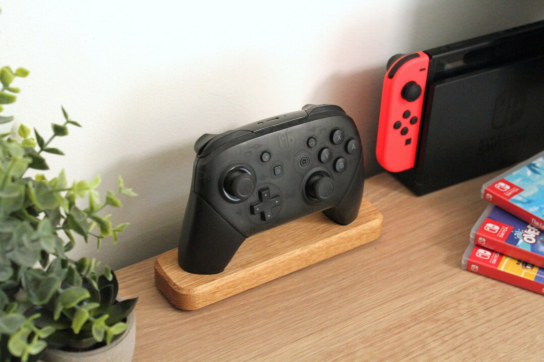 Nintendo Switch Pro Controller Stand Wooden Oak - Etsy