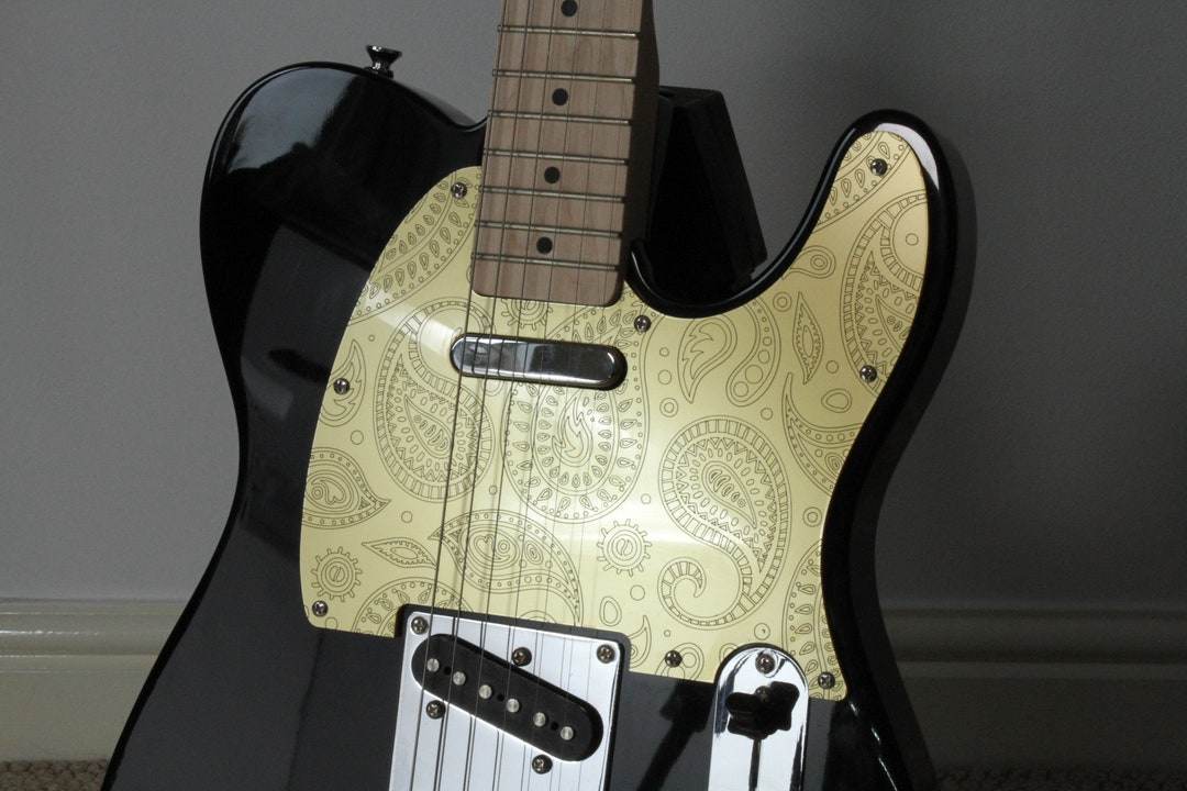 Telecaster Pickguard With Paisley Pattern Gold - Etsy