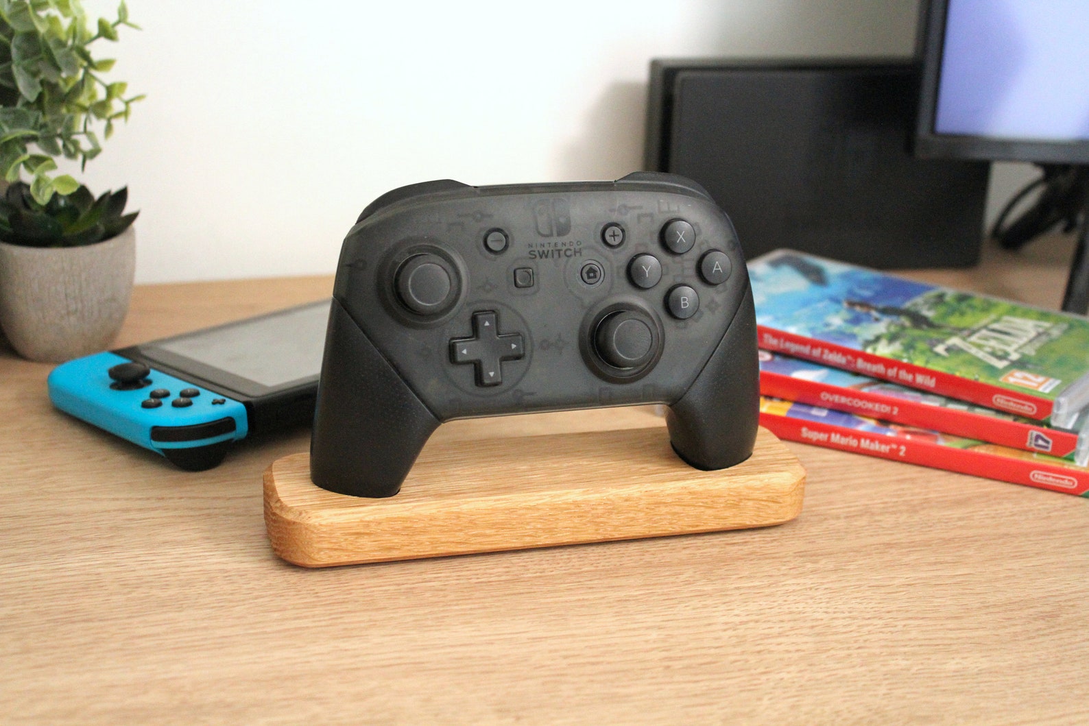 Nintendo Switch Pro Controller Stand Wooden Oak - Etsy