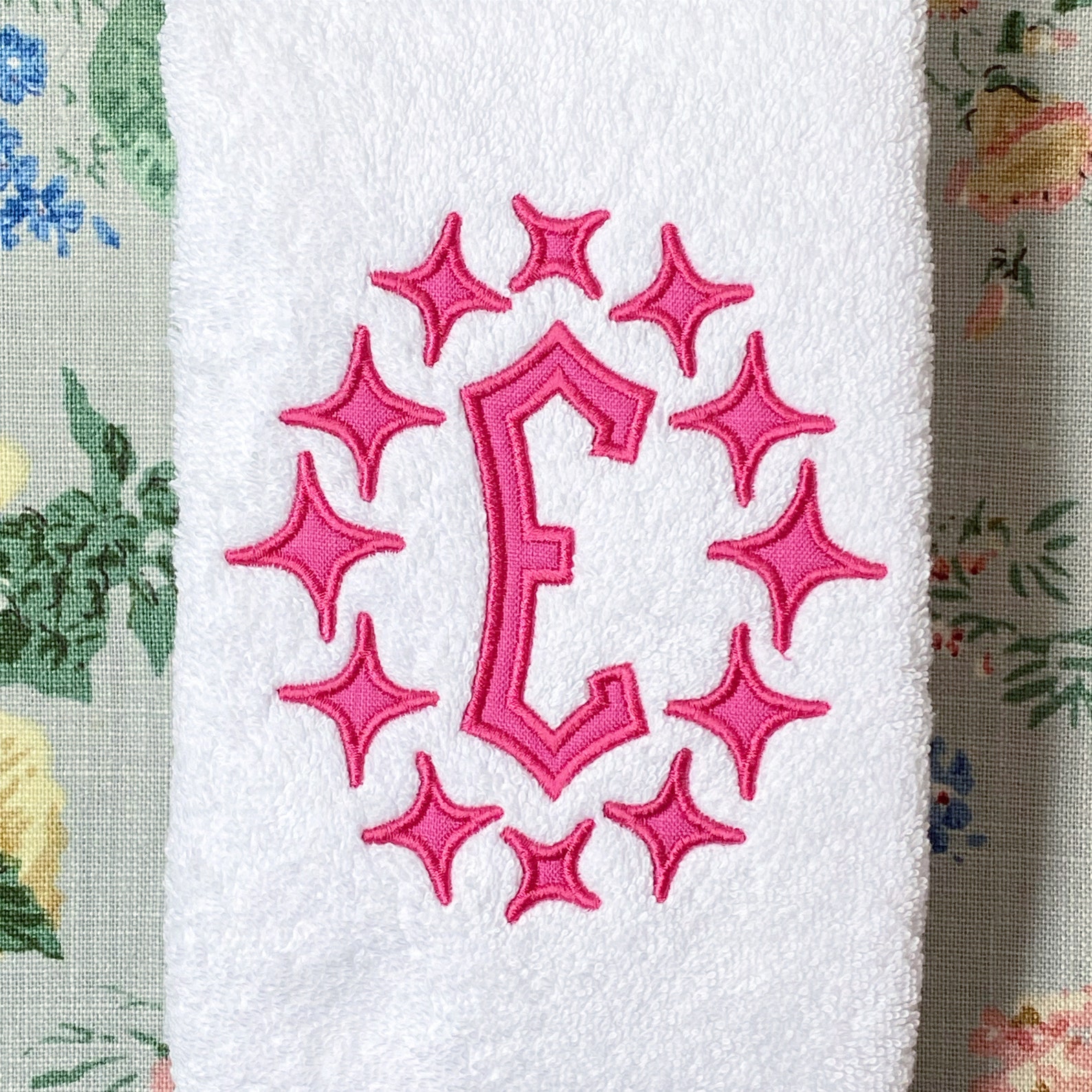 DIGITAL Applique Embroidery Design the Stella Star Monogram - Etsy