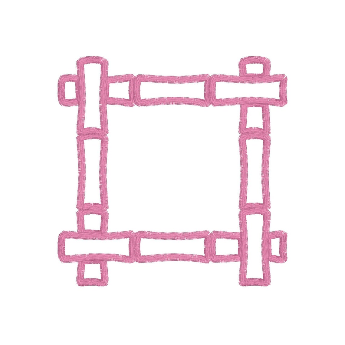 DIGITAL Applique Embroidery Design the Bamboo Monogram Frame - Etsy