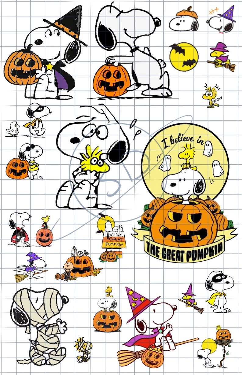 Snoopy Halloween Svg And Png Etsy