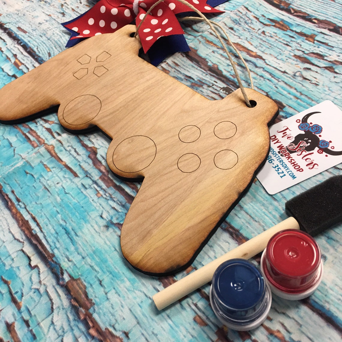 Game Controller DIY Door Hanger Kit Gamer Sign Gamer Paint | Etsy