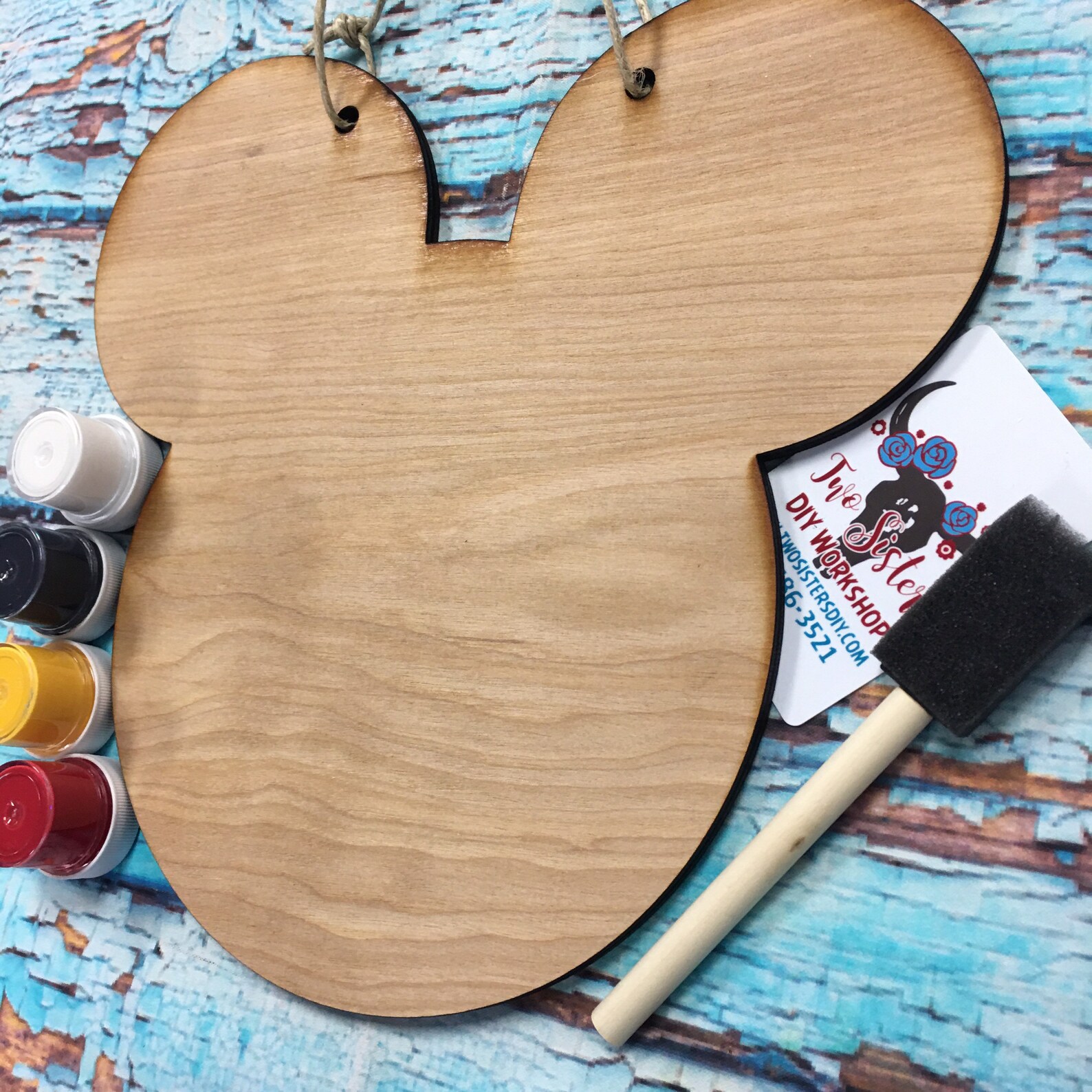 Mouse DIY Door Hanger Kit / Mouse Sign / Disney Paint Kit / DIY Home ...