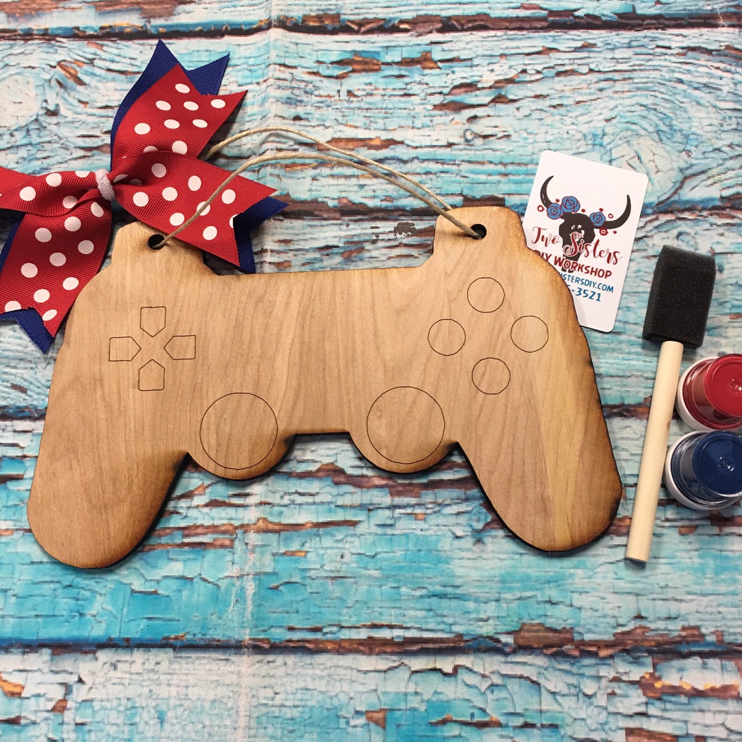 Game Controller DIY Door Hanger Kit Gamer Sign Gamer Paint Kit DIY Home ...