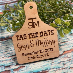 Tag the Date / Western Wedding / Rustic Wedding Decor / Save the Date ...