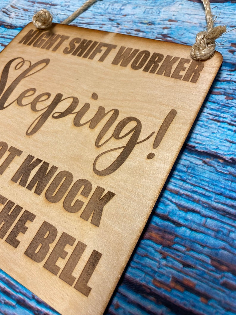 Night Shift Worker/ No Soliciting Sign / Essential Worker Gift - Etsy