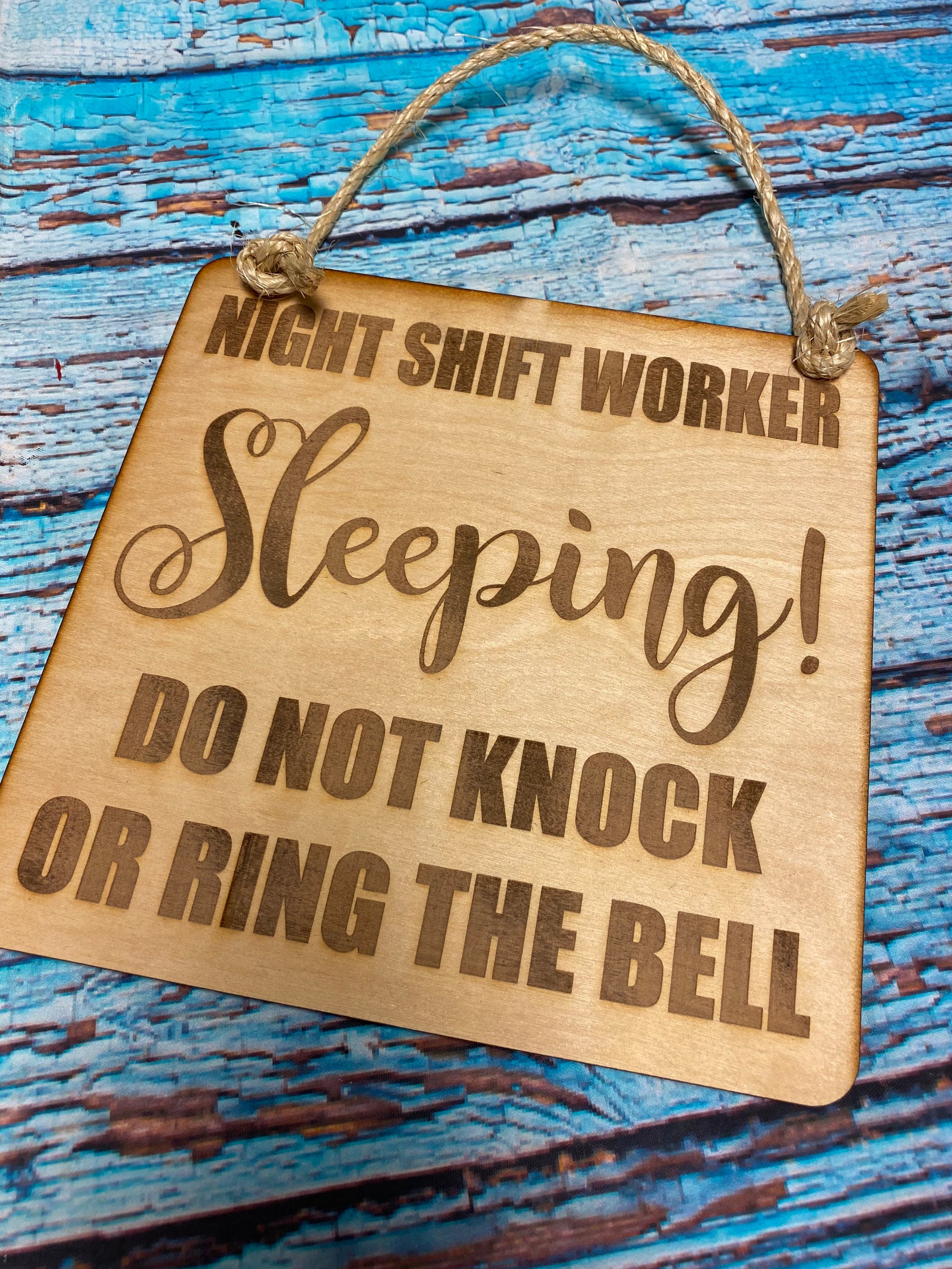 Night Shift Worker/ No Soliciting Sign / Essential worker gift | Etsy