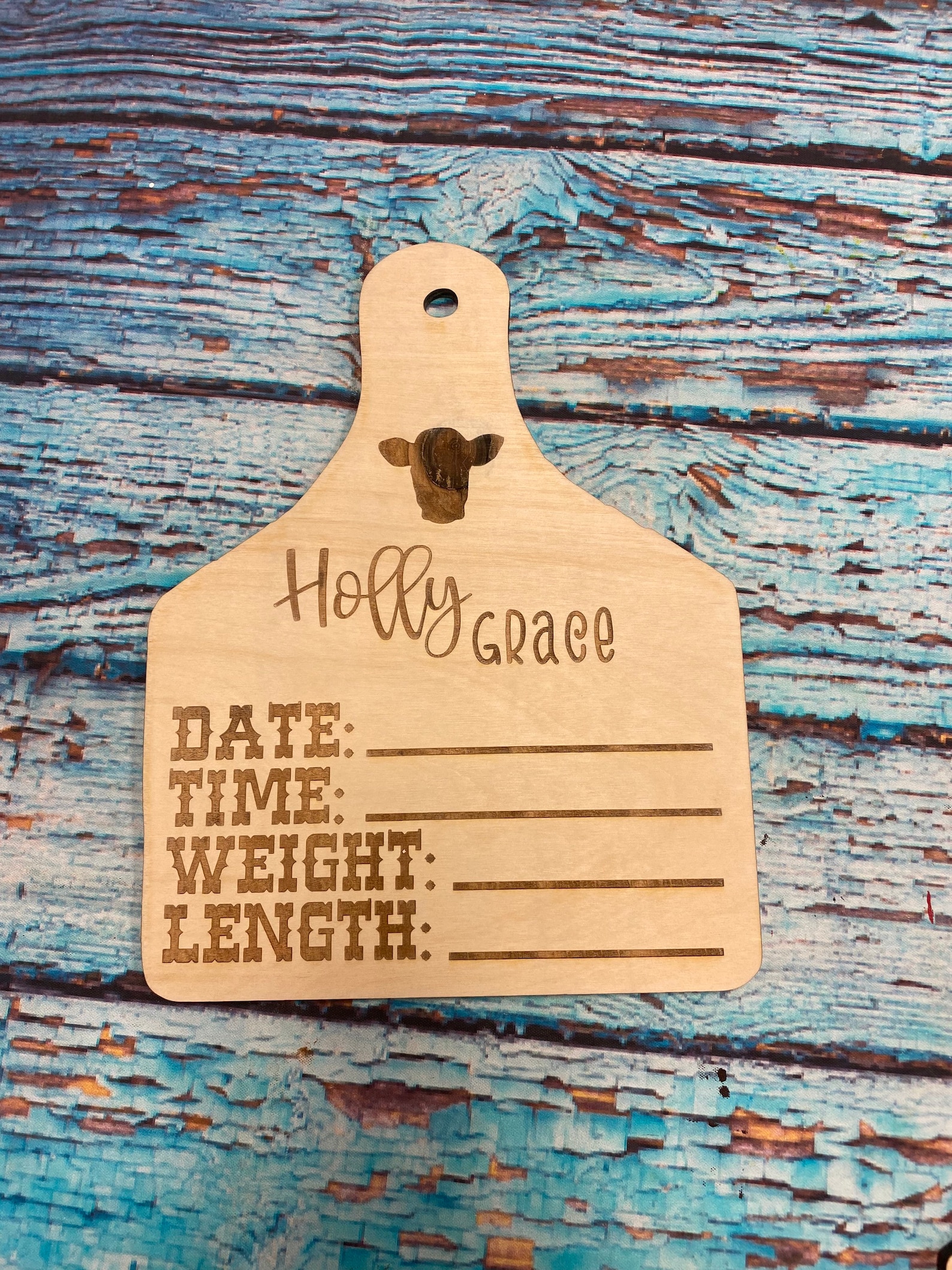 Western Cattle Tag Baby Milestone / Birth Announcement / Photo Prop - Etsy