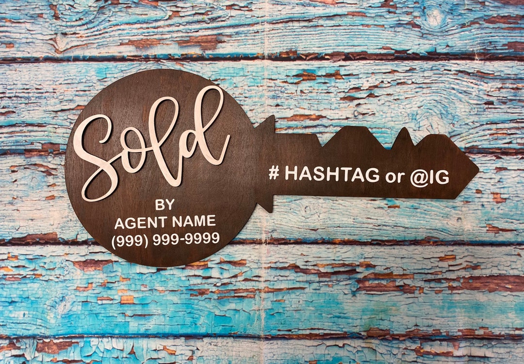 Letrero de cierre de llave / vendido por letrero / letrero en - Etsy España