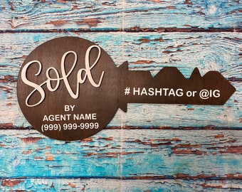 Key Shaped Sold Sign - Etsy