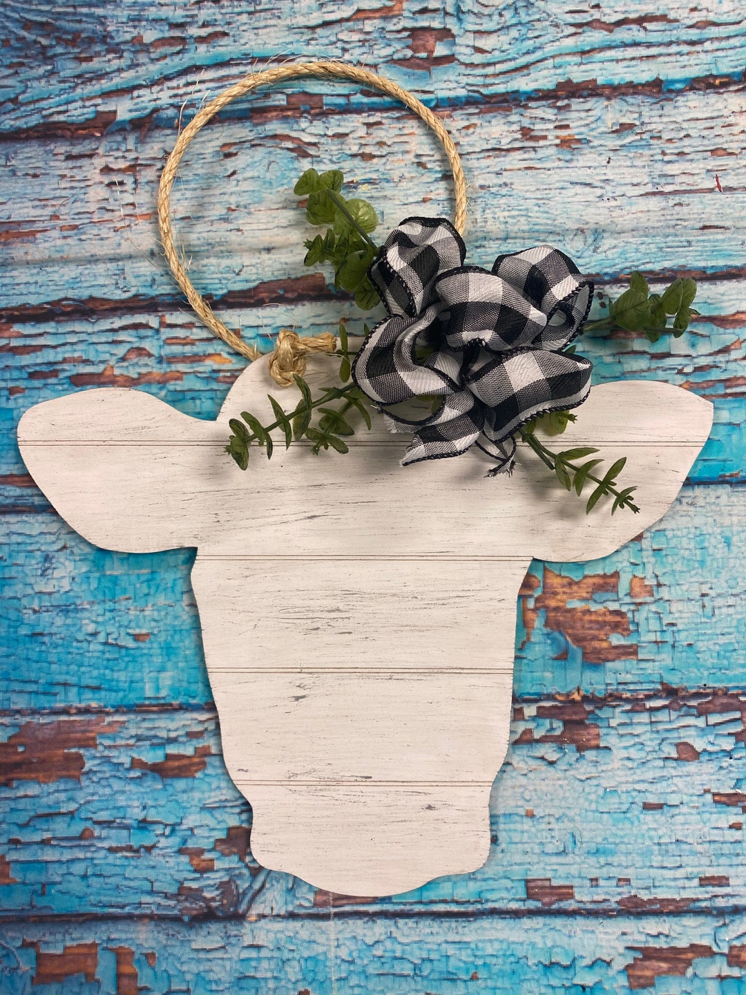 Cow Head Door Sign / Farmhouse Sign / Heifer Head / Cattle Sign - Etsy