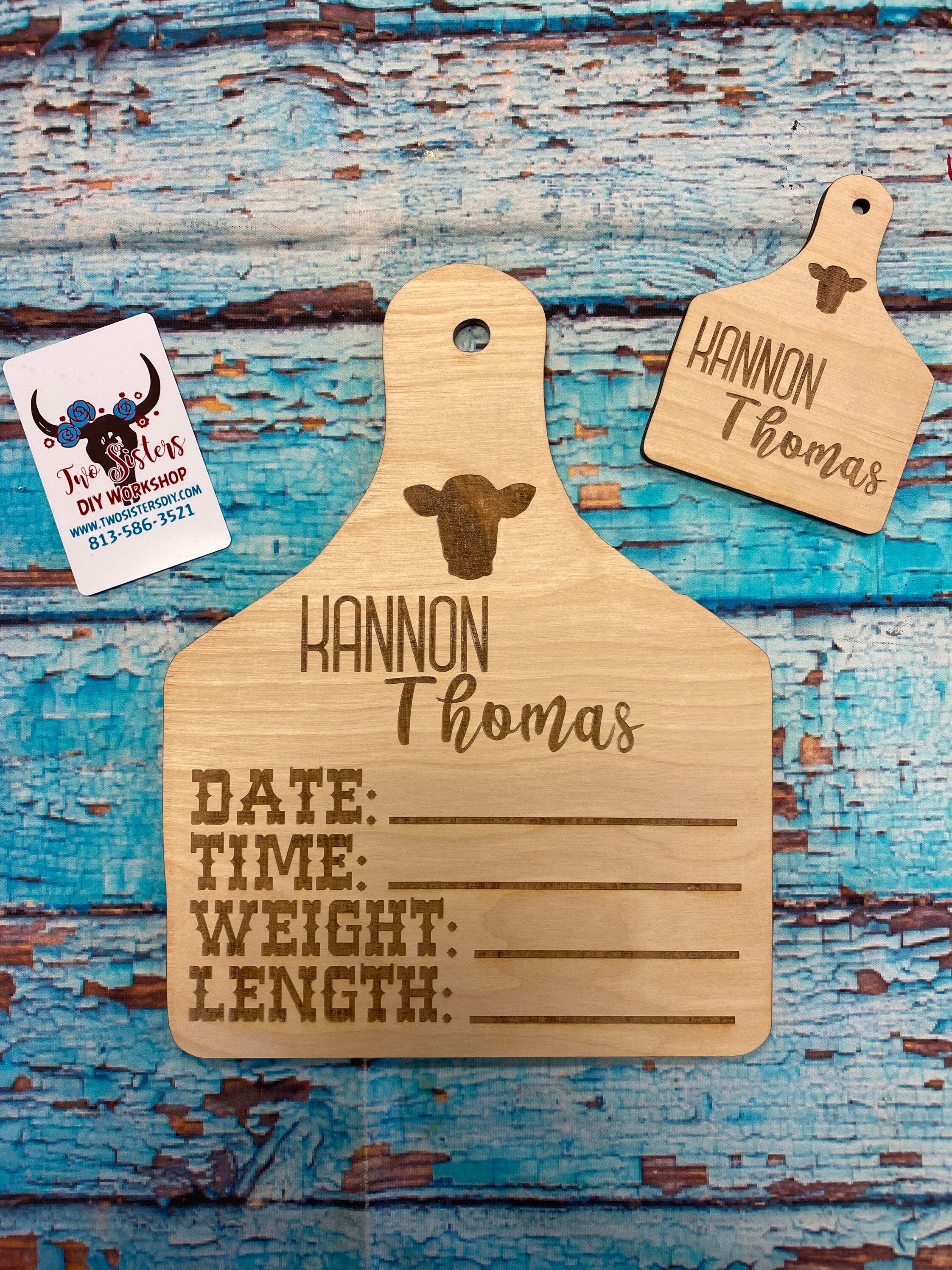 Western Cattle Tag Baby Milestone / Birth Announcement / Photo Prop - Etsy