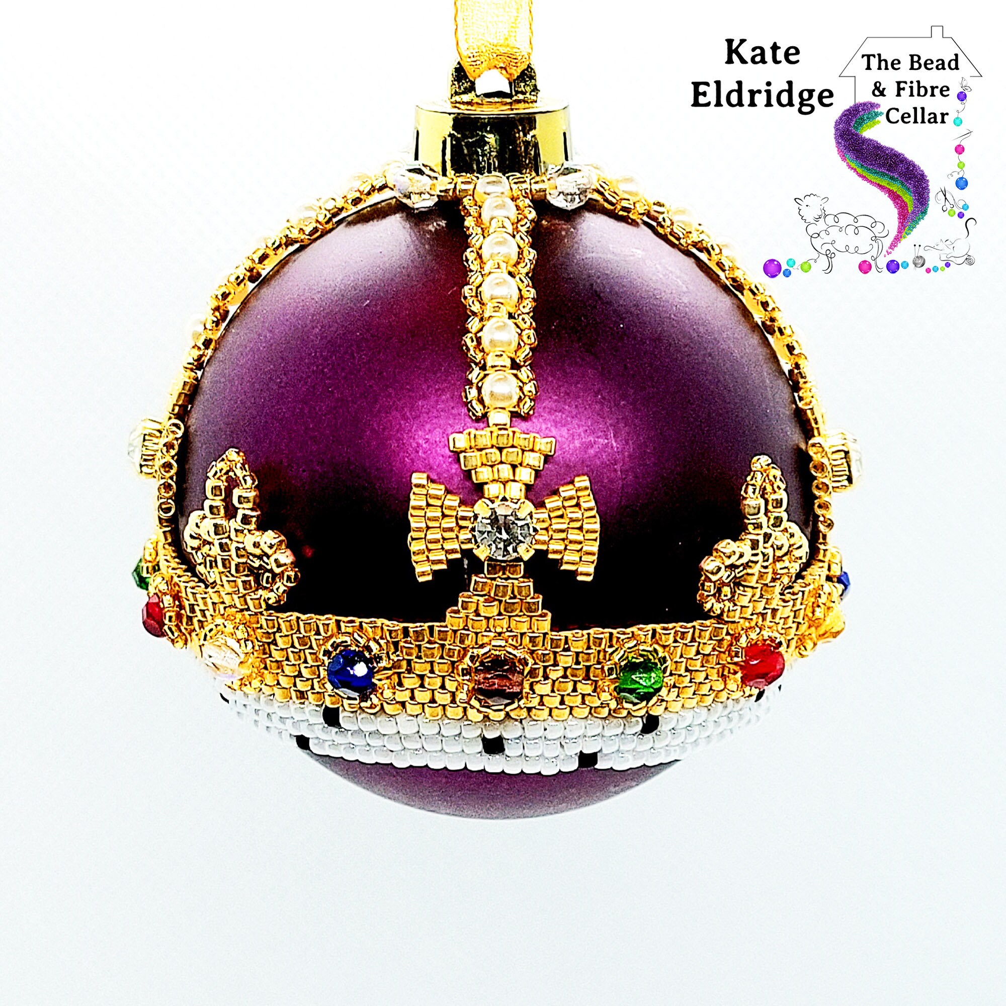 Coronation Celebration Beaded Bauble Ornament Pattern Tutorial - Etsy