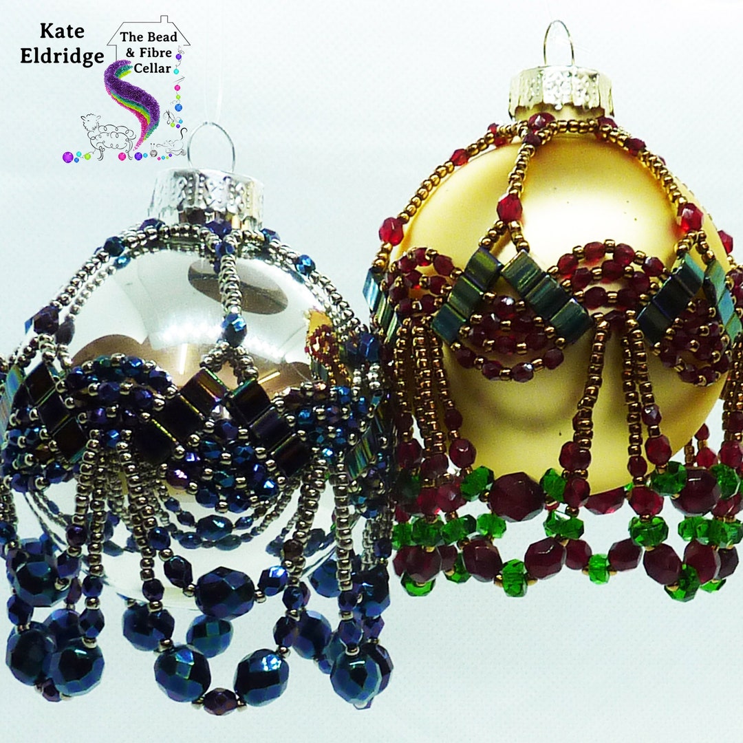 Reflections in Waves Beaded Festive Christmas Bauble Pattern Tutorial ...