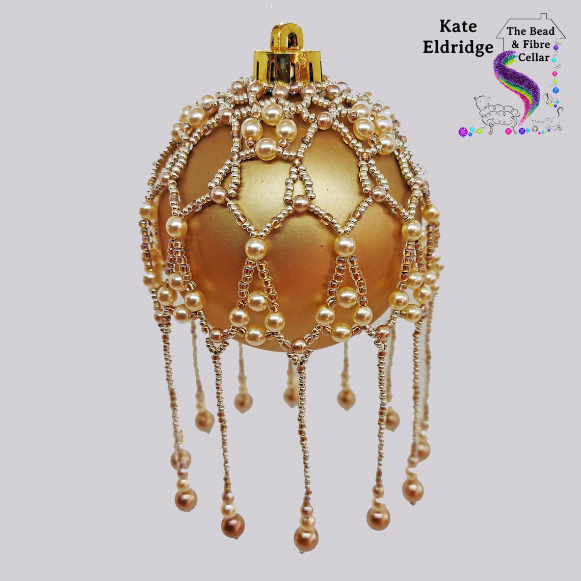 Nouveau Lace Beaded Festive Christmas Bauble Pattern Tutorial - Etsy