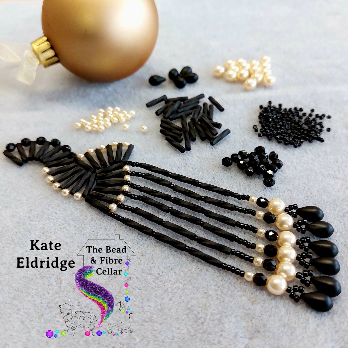 Charleston Wave Beaded Bauble Ornament Tutorial - Etsy