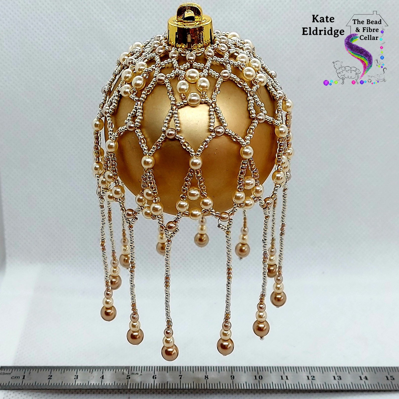 Nouveau Lace Beaded Festive Christmas Bauble Pattern Tutorial - Etsy