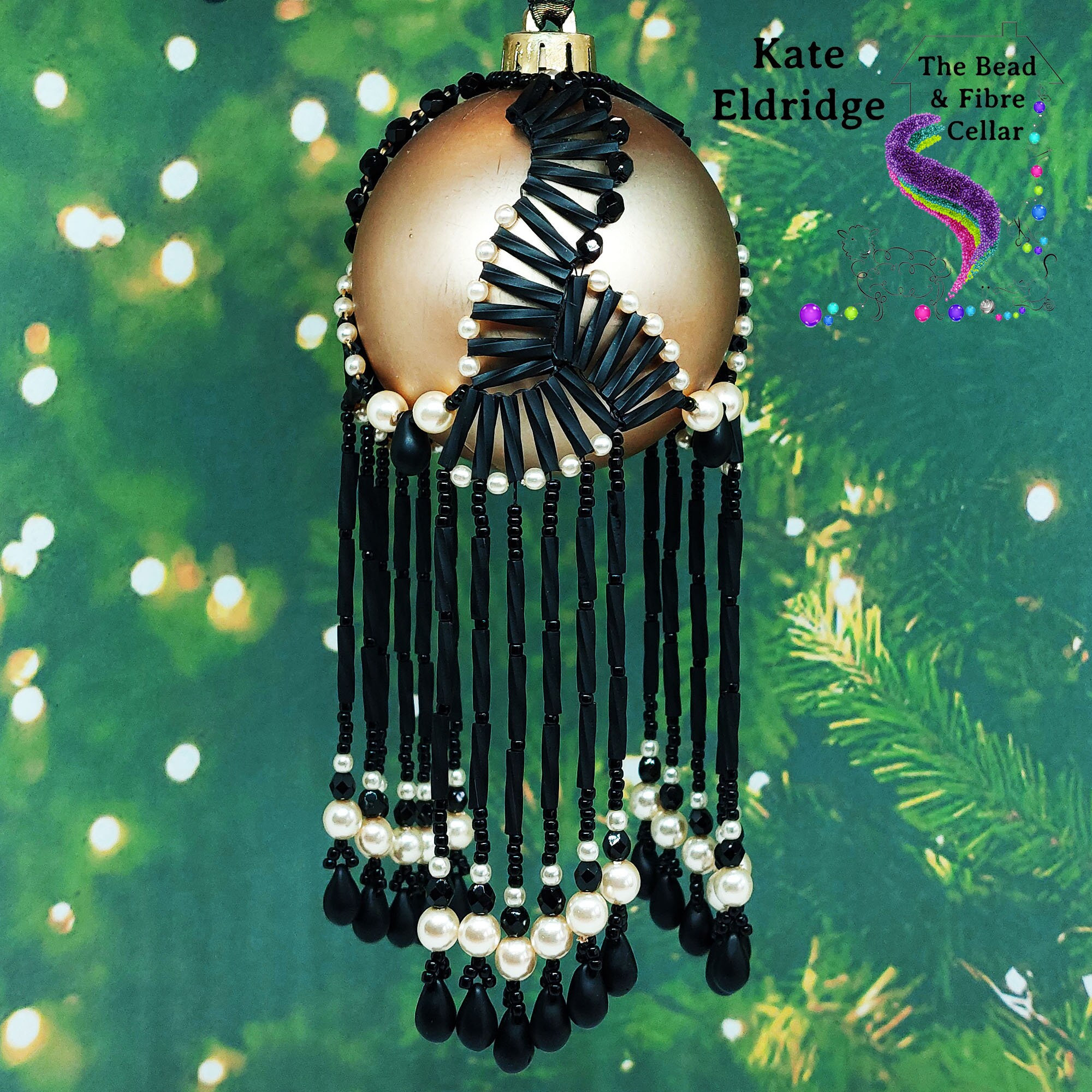 Charleston Wave Beaded Bauble Ornament Tutorial - Etsy