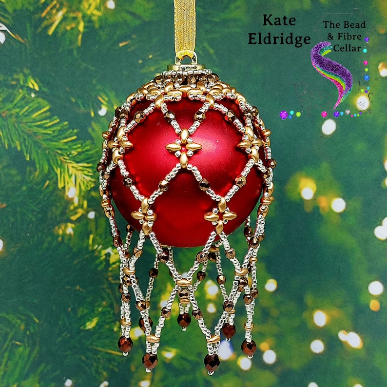 Ermine's Crosses Festive Beaded Bauble Ornament Download Tutorial - Etsy