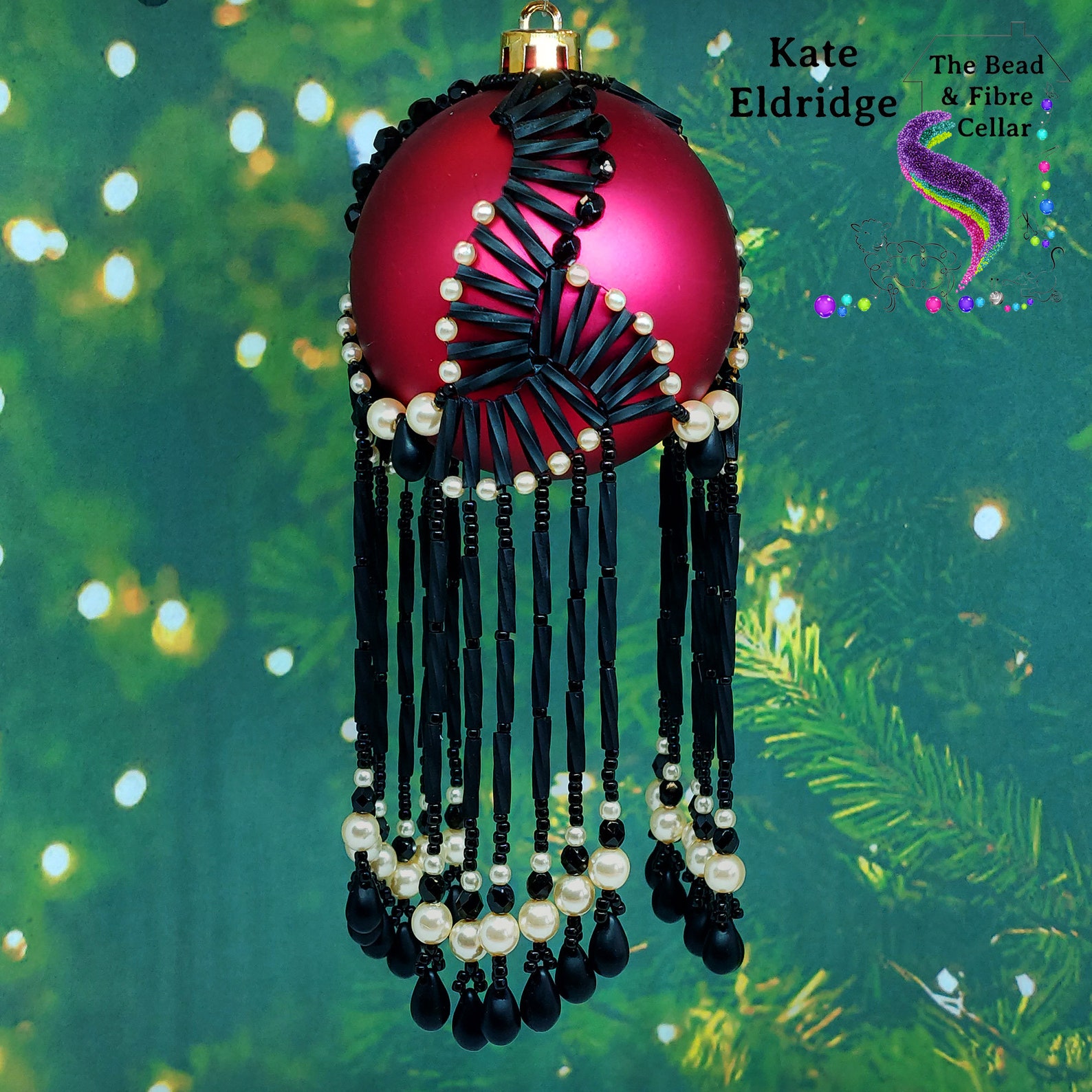 Charleston Wave Beaded Bauble Ornament Tutorial - Etsy