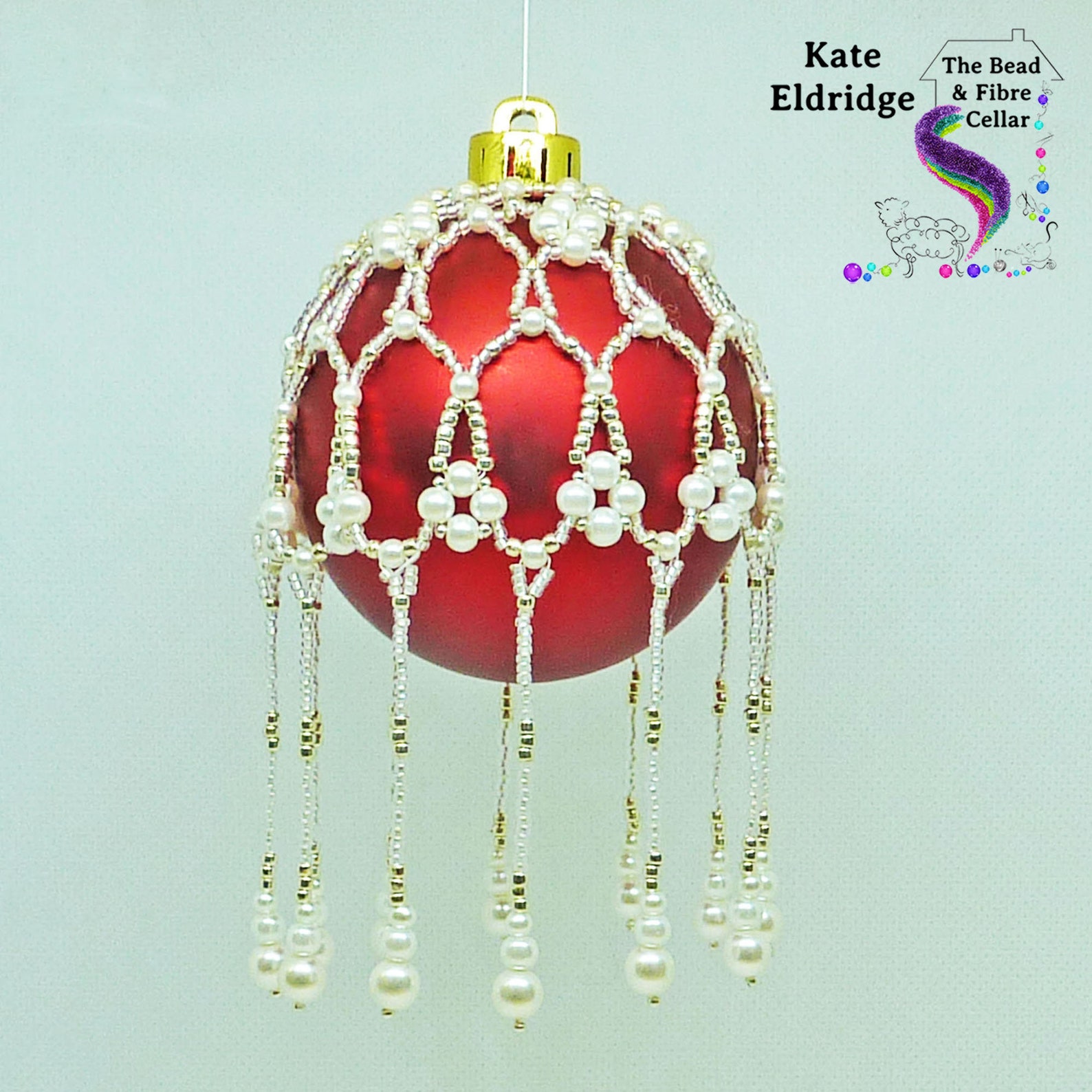 Nouveau Lace Beaded Festive Christmas Bauble Pattern Tutorial - Etsy