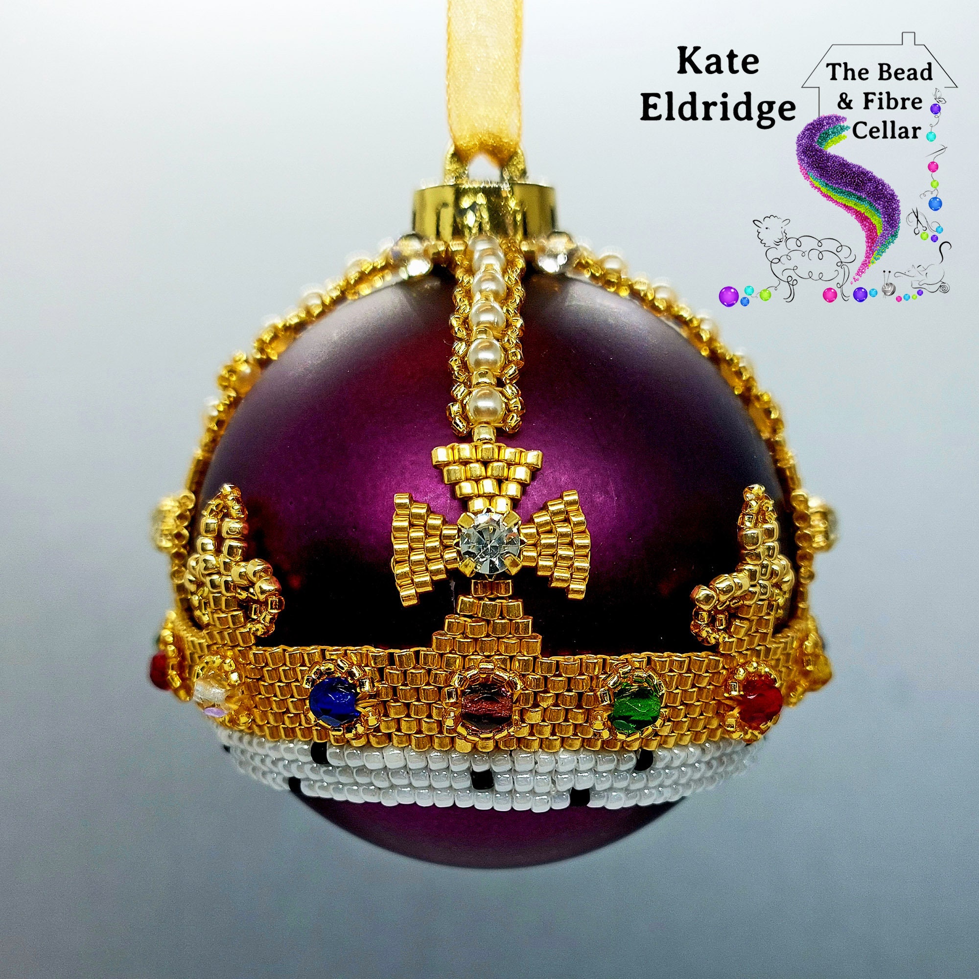 Coronation Celebration Beaded Bauble Ornament Pattern Tutorial - Etsy