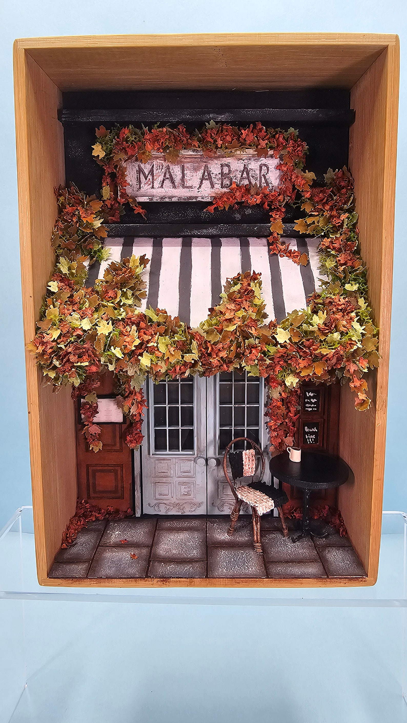 Parisian Cafe Diorama Miniature Handmade - Etsy