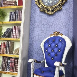 Blue Regal Book Nook Diorama - Miniature - Handmade - Etsy