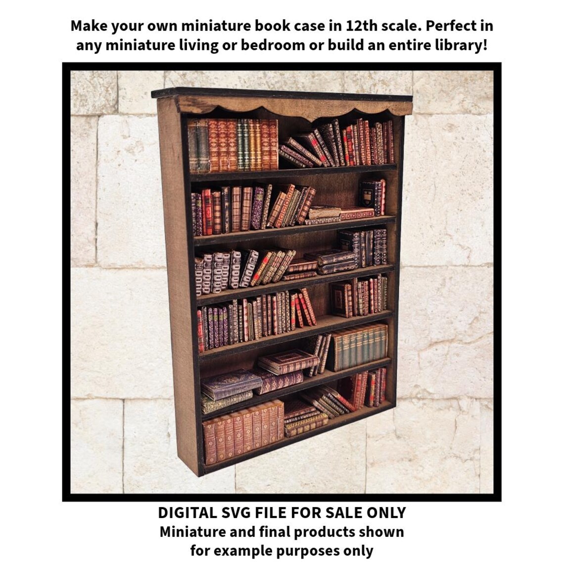 Miniature Bookcase - SVG File - Digital Download for Laser Cutting - Etsy