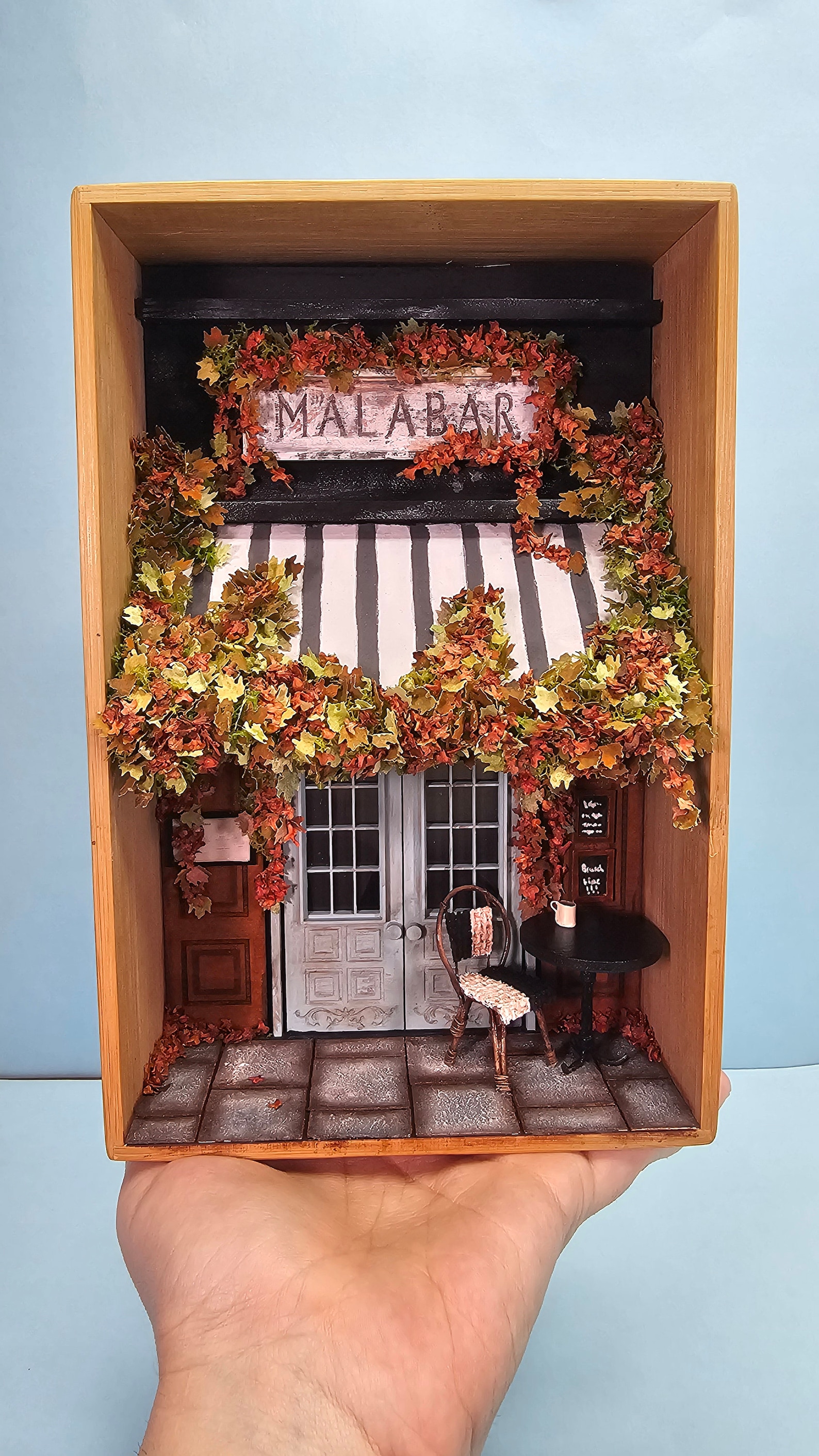 Parisian Cafe Diorama Miniature Handmade - Etsy