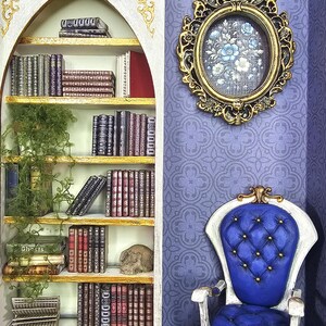 Blue Regal Book Nook Diorama - Miniature - Handmade - Etsy