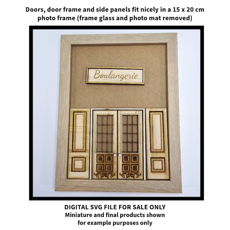 Miniature Paris Cafe Doors - SVG File - Digital Download for Laser ...